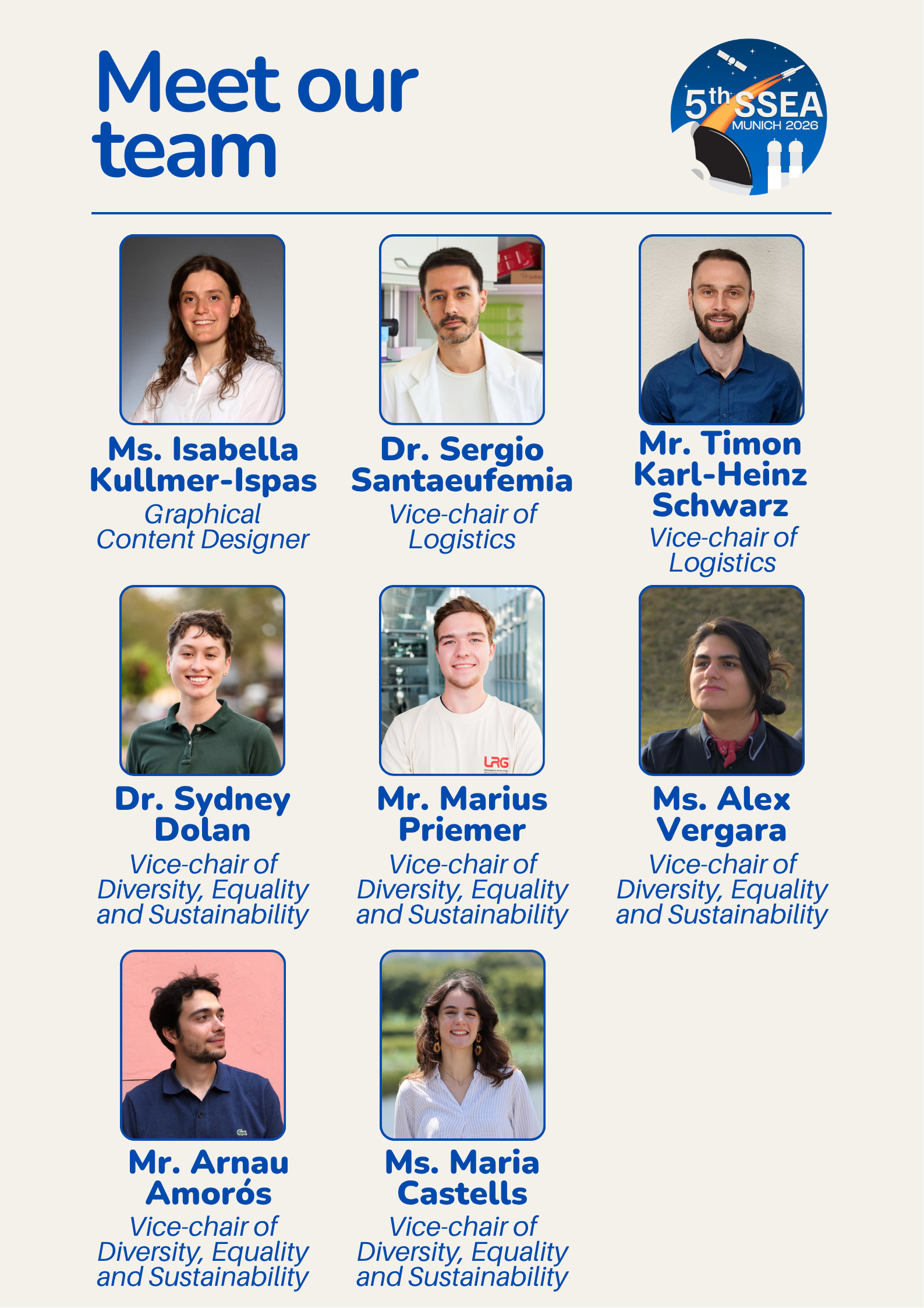Organising Committee - SSEA Munich 2026